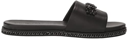 Karl Lagerfeld Paris womens Slide Sandal, Black, 10 US