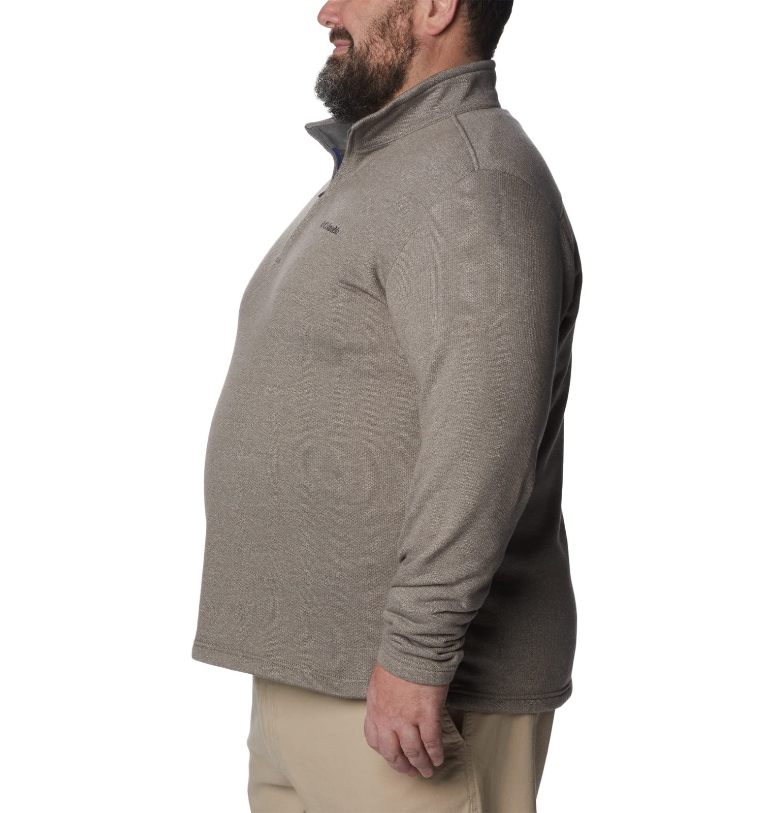 Columbia Men's Great Hart Mountain III Half Zip, Boulder Heather, Large