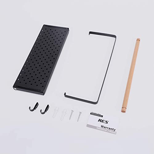 KES Magnetic Paper Towel Holder for Refrigerator Matt Black Magnetic Spice Rack Magnetic Shelf Refrigerator Organizer Wall Mount , KRR501A-BK