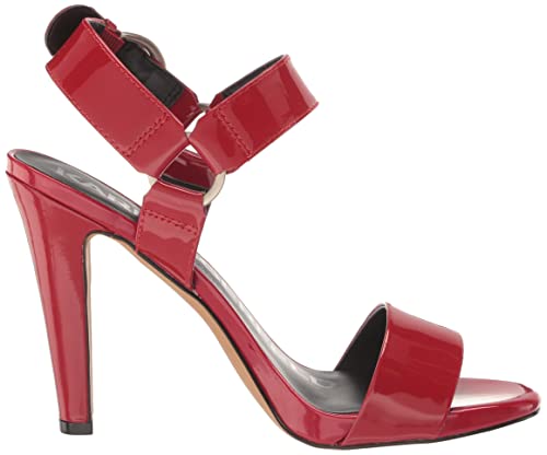 Karl Lagerfeld Paris Women's Cieone Ankle Strap Dress Heeled Sandal, Engine Red, 8