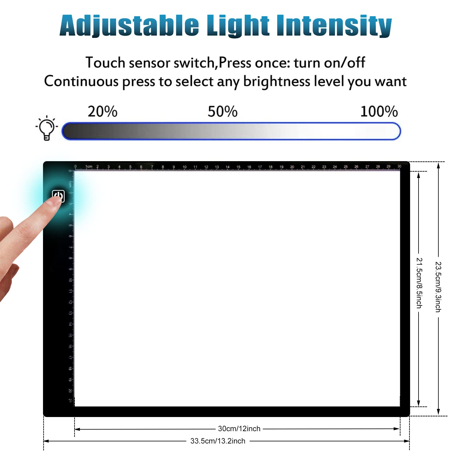 SevenFish Diamond Painting Accessories A4 Light Pad, Upgraded Light Board High Brightness No Black Dots Diamond Art Light Box for Diamond Painting Tools, Drawing/Tracing/Craft/Sketching/Weeding Vinyl