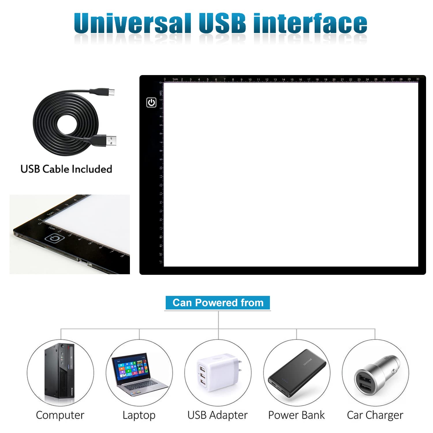 SevenFish Diamond Painting Accessories A4 Light Pad, Upgraded Light Board High Brightness No Black Dots Diamond Art Light Box for Diamond Painting Tools, Drawing/Tracing/Craft/Sketching/Weeding Vinyl