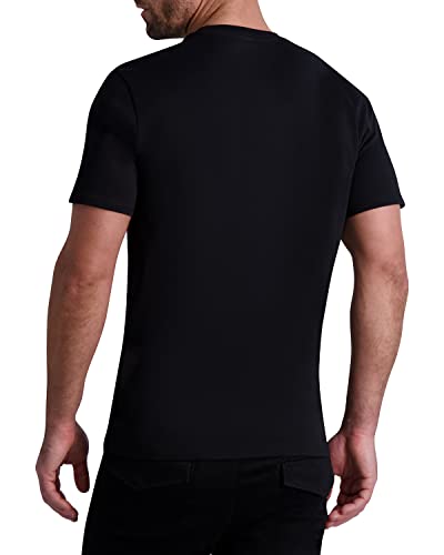 Karl Lagerfeld Paris Men's Soft Cotton Crew Neck T-Shirt, Black, XX-Large