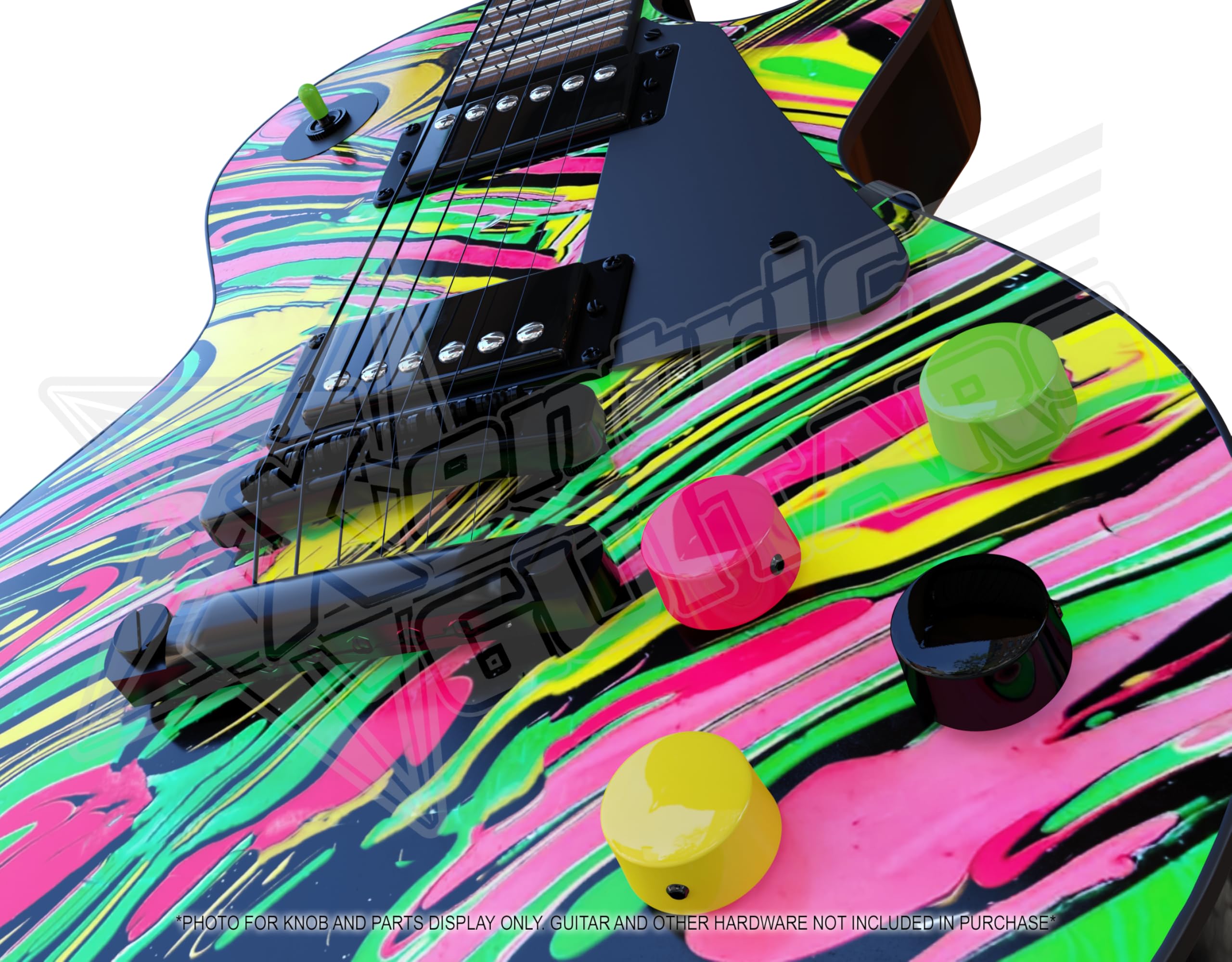 Xentric Guitars - Super Solid Series Resin Guitar Knobs (AllParts Concentric Knob, Yellow)