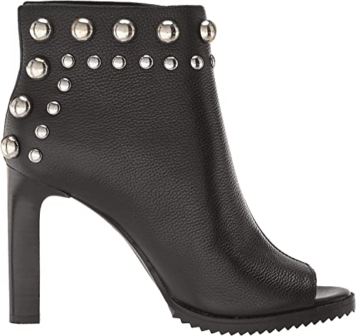 Karl Lagerfeld Paris Women's Bonnie Peep Toe Bootie Brayden, Black, 8