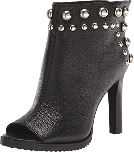 Karl Lagerfeld Paris Women's Bonnie Peep Toe Bootie Brayden, Black, 8