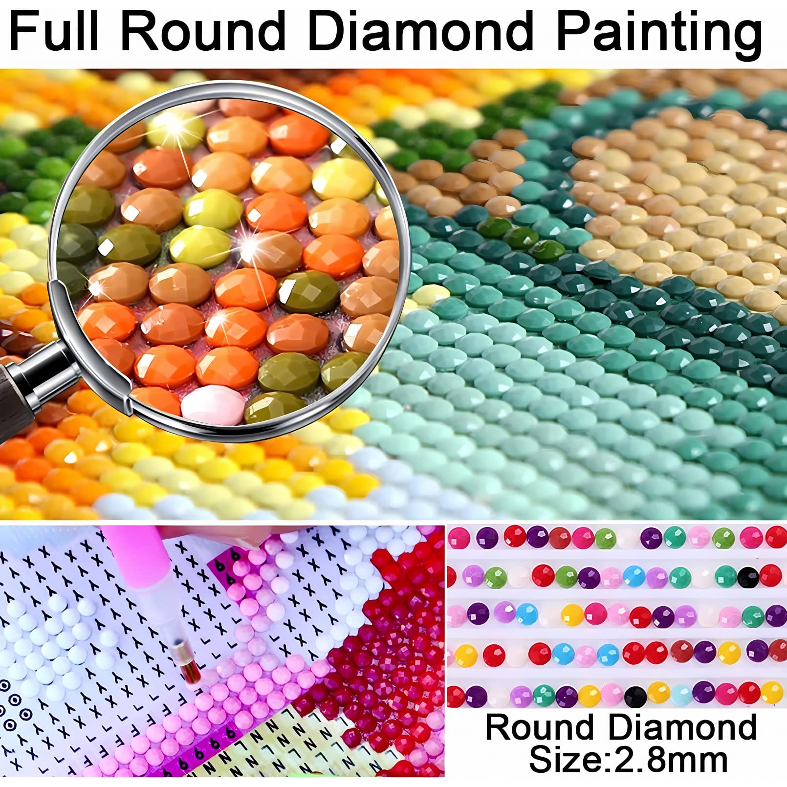 Diamond Painting Kits for Adults DIY 5D Diamond Art for Home Wall Decoration and Gift Options (19.8x15.7inch/50x40cm)
