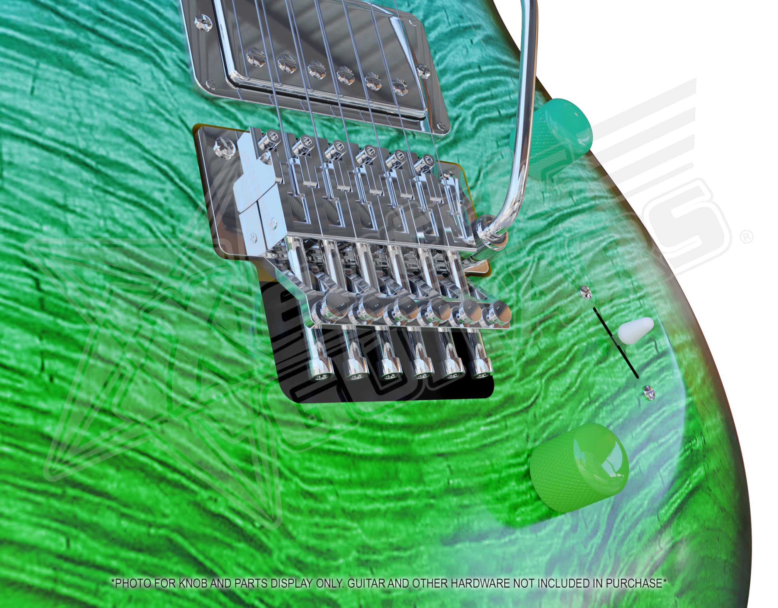 Xentric Guitars - Super Solid Series Resin Guitar Knobs (AllParts Concentric Knob, Yellow)