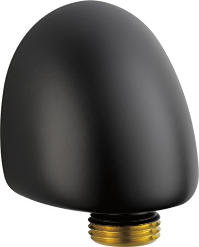 Delta Faucet Wall-Mount Supply Wall Elbow for Hand Held Shower with Hose, Matte Black 50560-BL
