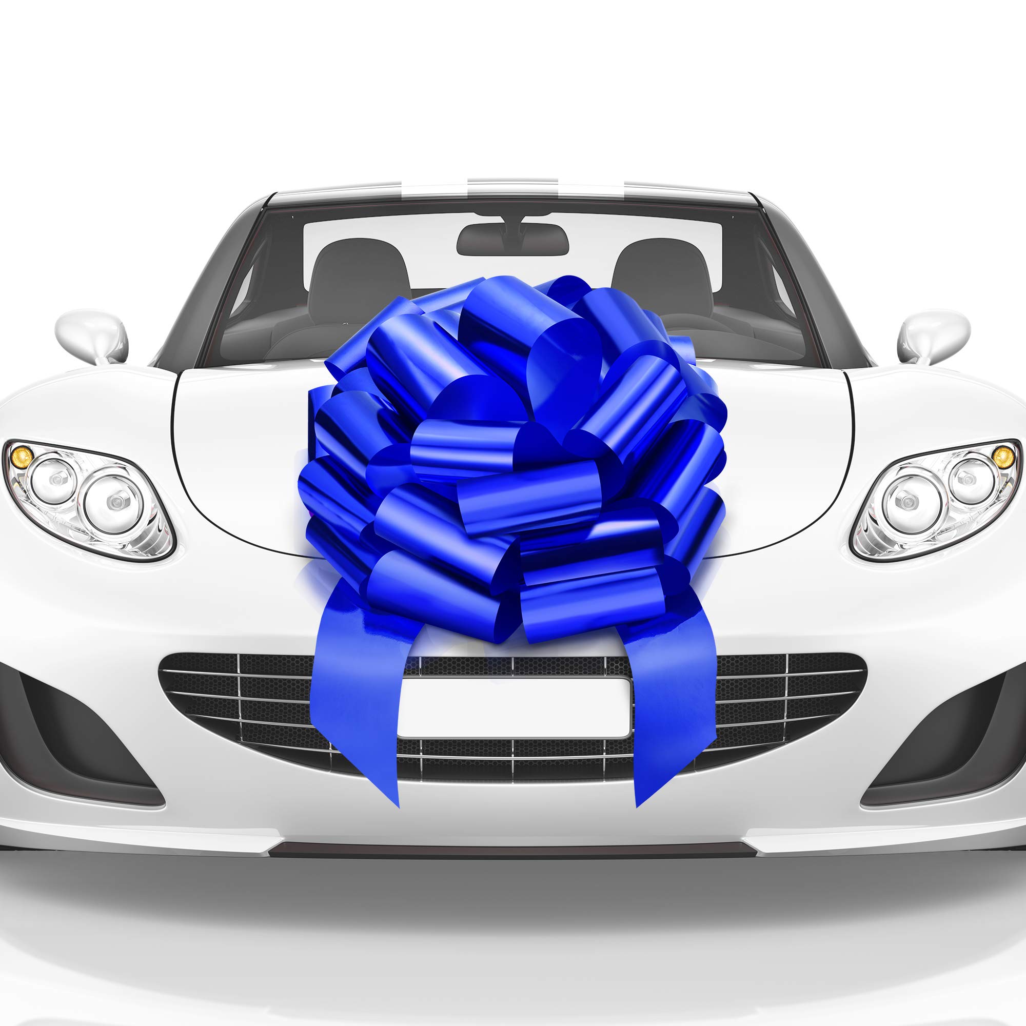Mata1 Big Car Bow (Blue, 18 inch) Giant Gift Bows, Big Bow for Car, Gift Bow, Big Blue Bow, Large Car Bow, Big Gift Bow, Car Pull Bow, New Car Bow, Huge Car Bows, Car Ribbon Bows