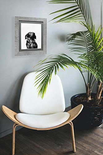 FRAMES BY POST METROMINGREYWITHIDKGRYMT5040CM1510 Frame, 50 x 40 cm Image Size 15 x 10 Inch Plastic Glass, Mineral Grey Dark Grey Mount