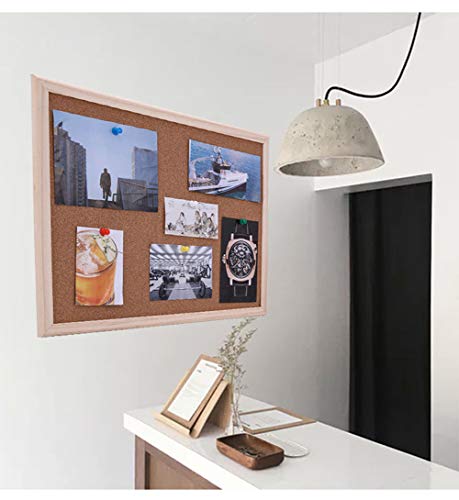 7777777 2Pcs Cork Board Bulletin Board Conference Message Board Wood Frame Photo Wall 50X40cm
