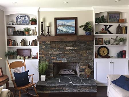 Circular Sawn Barn Beam Fireplace Mantel Solid Rustic Timber (Unfinished, 4x6x60)
