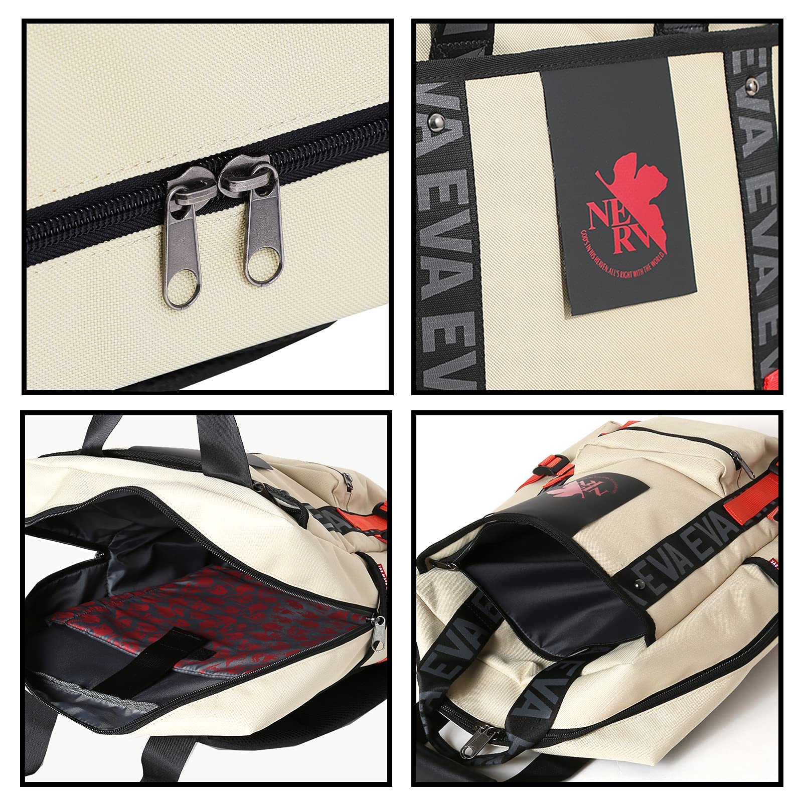 FIREFIRST Evangelion Travel Laptop Backpack,Ruck Sack With Symbol Tag,Water Resistant College School Daypack