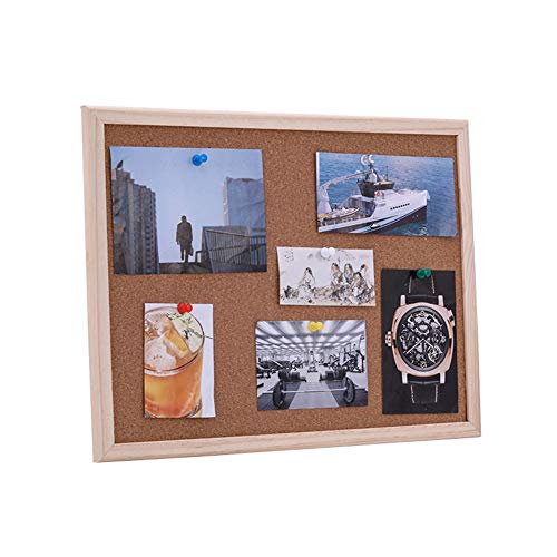 7777777 2Pcs Cork Board Bulletin Board Conference Message Board Wood Frame Photo Wall 50X40cm