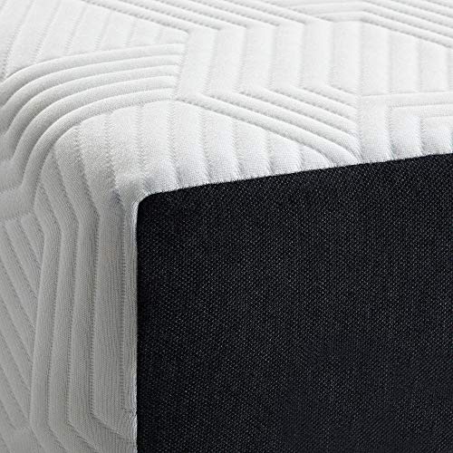 Lucid 10 Inch Memory Foam Plush – Gel Infusion- Hypoallergenic Bamboo Charcoal- Queen Size Mattress,White