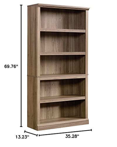 Sauder Select Collection 5-Shelf Bookcase, Salt Oak finish