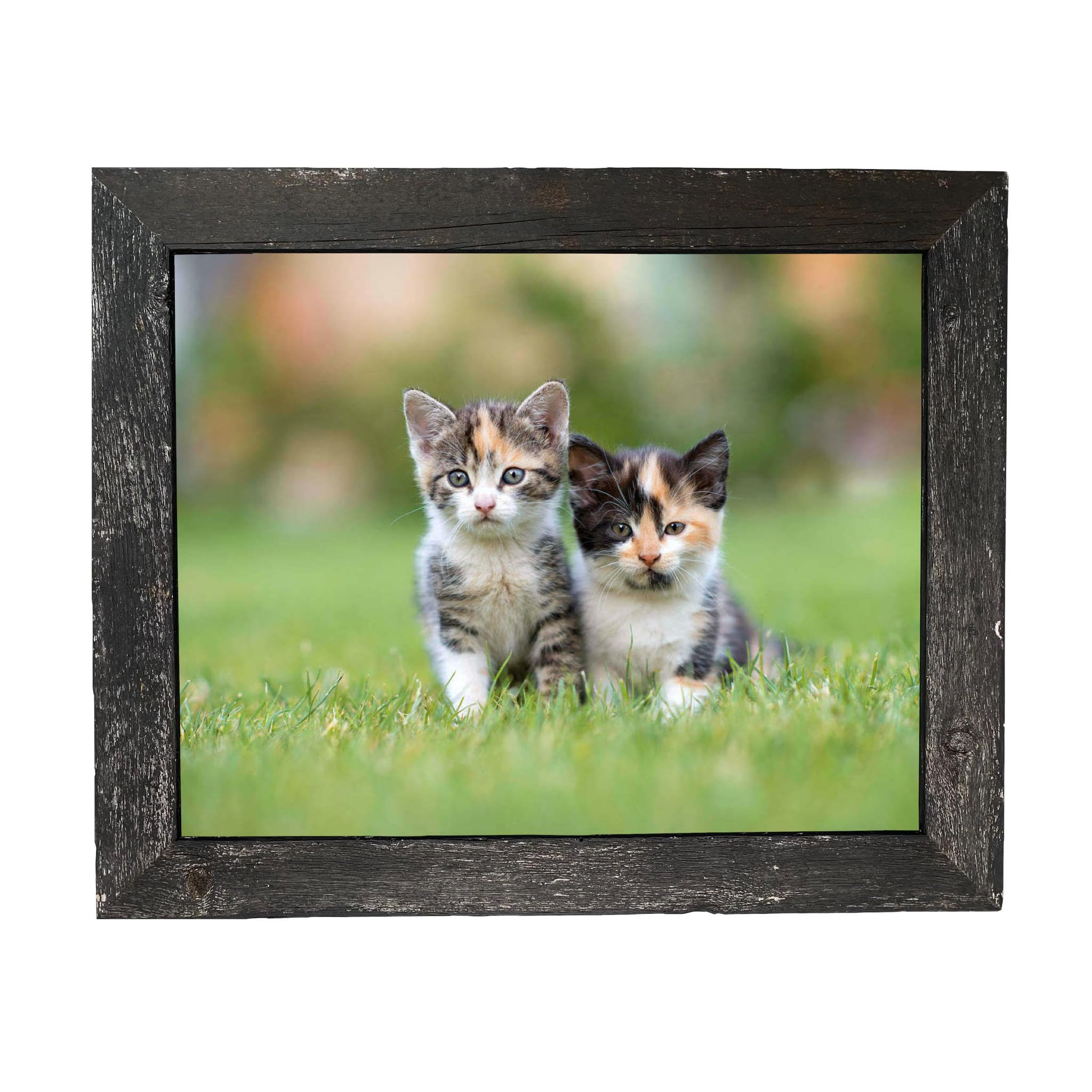BARNWOODUSA Farmhouse 16x20 Picture frame 1 1/2 inch Molding 100% Reclaimed Wood Rustic Smokey Black