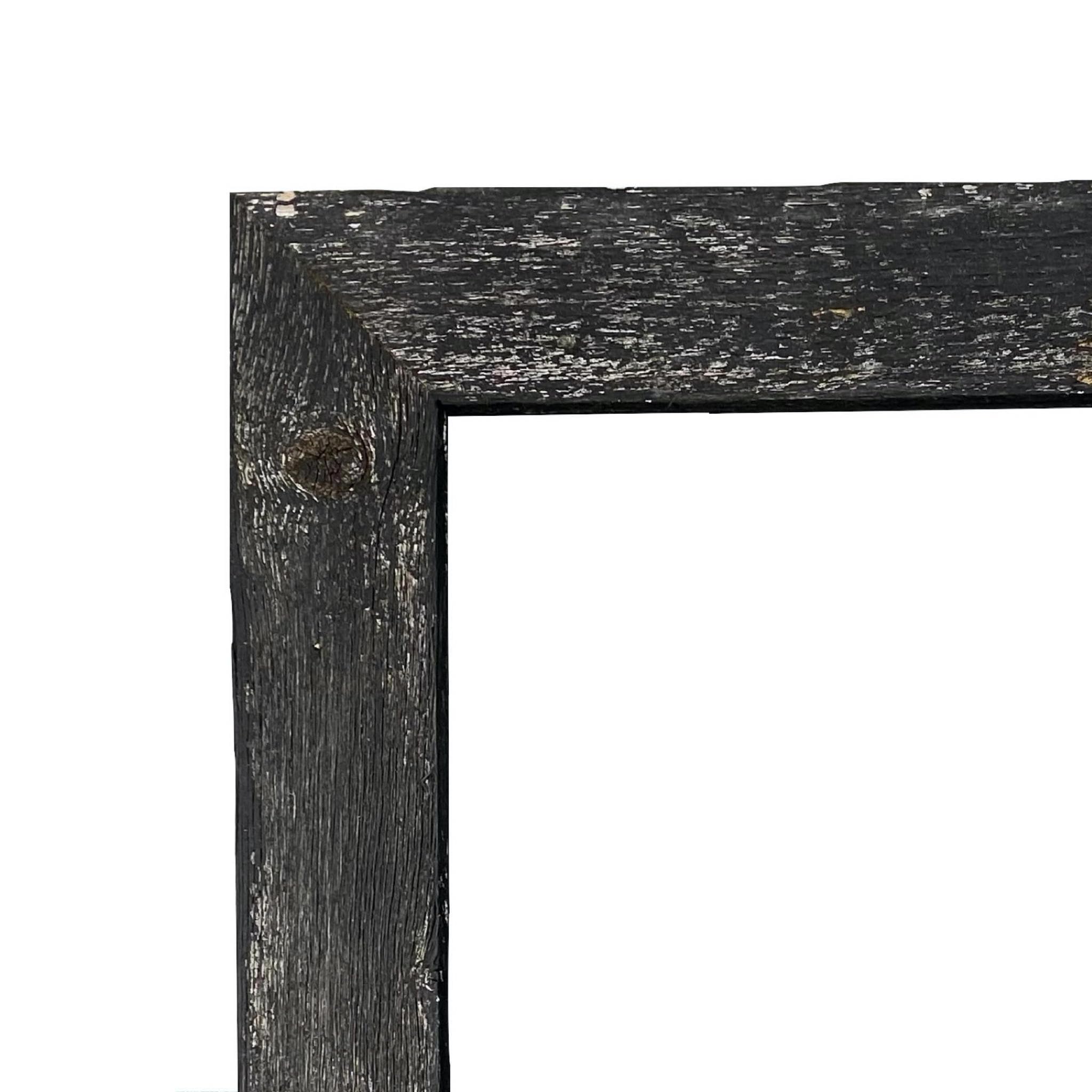 BARNWOODUSA Farmhouse 16x20 Picture frame 1 1/2 inch Molding 100% Reclaimed Wood Rustic Smokey Black