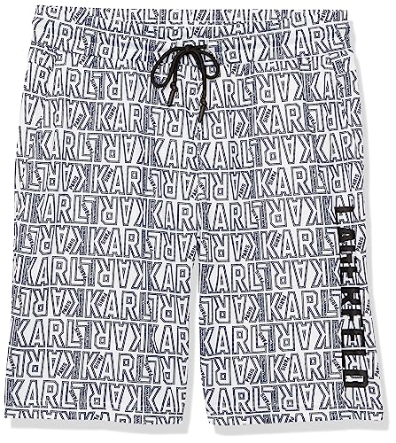 Karl Lagerfeld Paris Men's Mesh Lightweight Short, Black/White