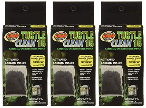 (3 Pack) Zoo Med Turtle Clean 15 Activated Carbon Inserts
