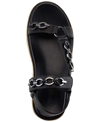 Karl Lagerfeld Paris Women's Palma Fashion Teva Sandal, Black, 9.5