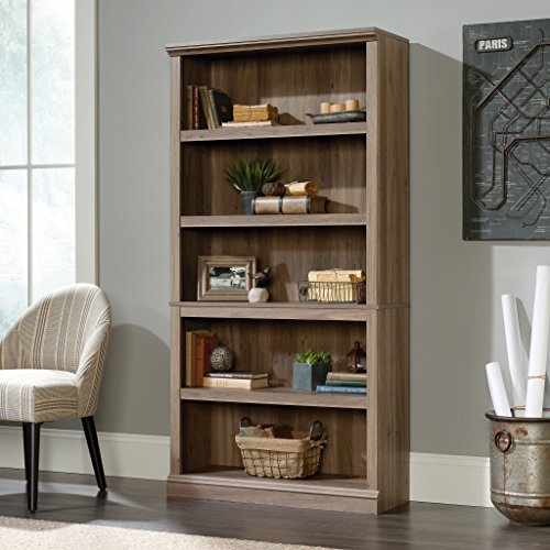 Sauder Select Collection 5-Shelf Bookcase, Salt Oak finish