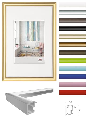 walther design Picture Frame Black 40 x 60 cm Twin Pack, Trendstyle Plastic Frame KP460BD