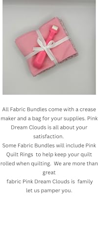 Pink Dream Clouds Fat Quarter Bundles - 100% Cotton Quilting Fabric Bundles 10pcs Fat Quarters 18x21-Medium Weight 5.2 oz - Fabric Quilting and Sewing -Crease Maker (Solids)