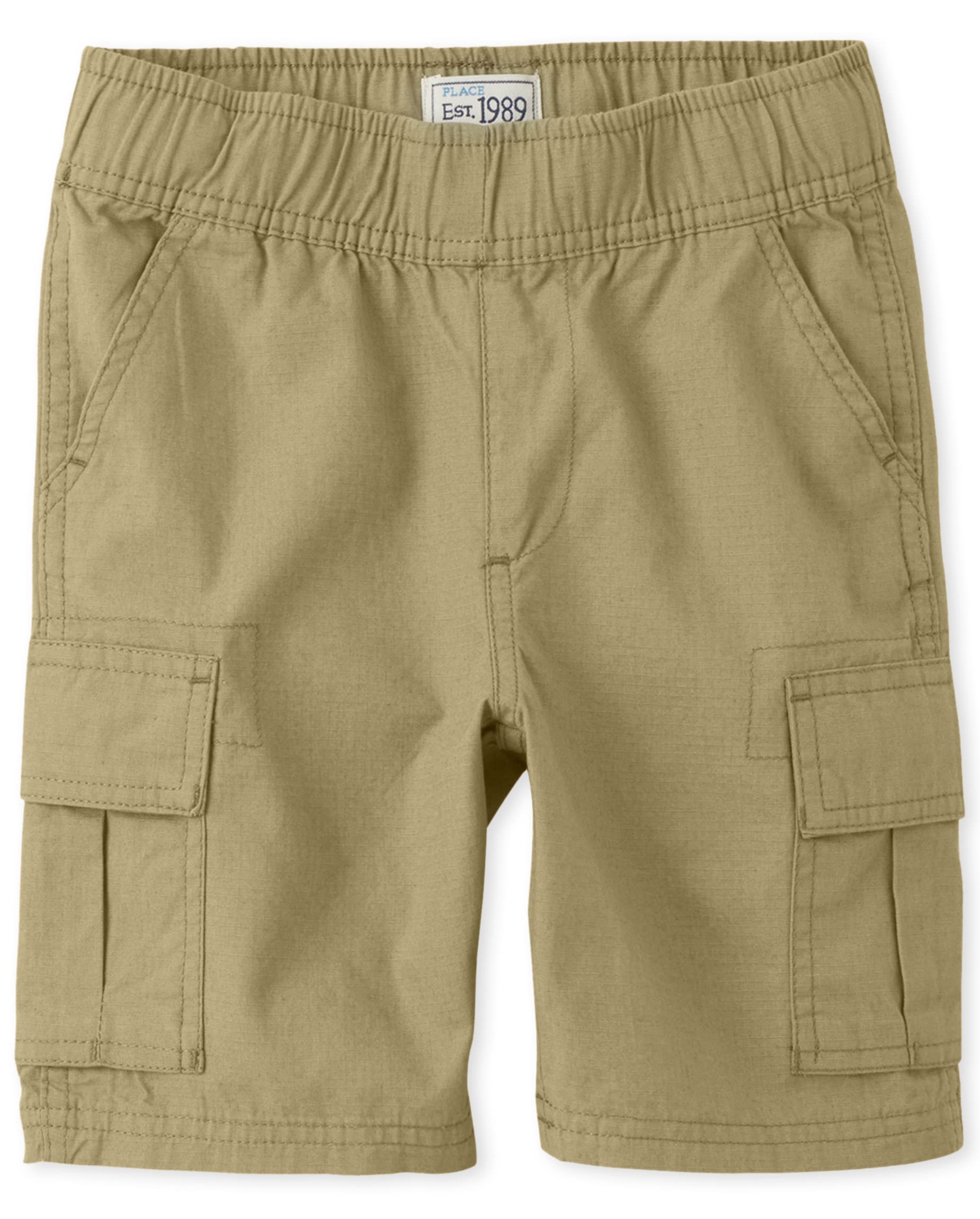 The Children's Place Toddler Boys Pull on Cargo Shorts, Flax Single, 20 (Husky)