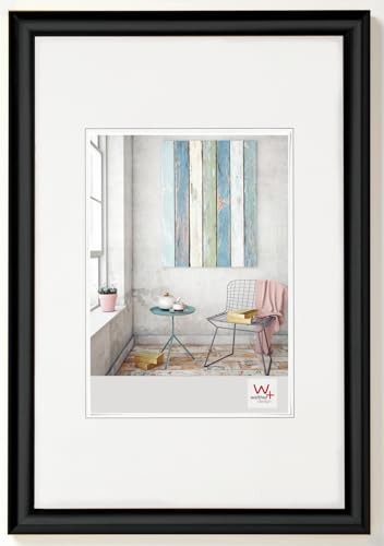 walther design Picture Frame Black 40 x 60 cm Twin Pack, Trendstyle Plastic Frame KP460BD
