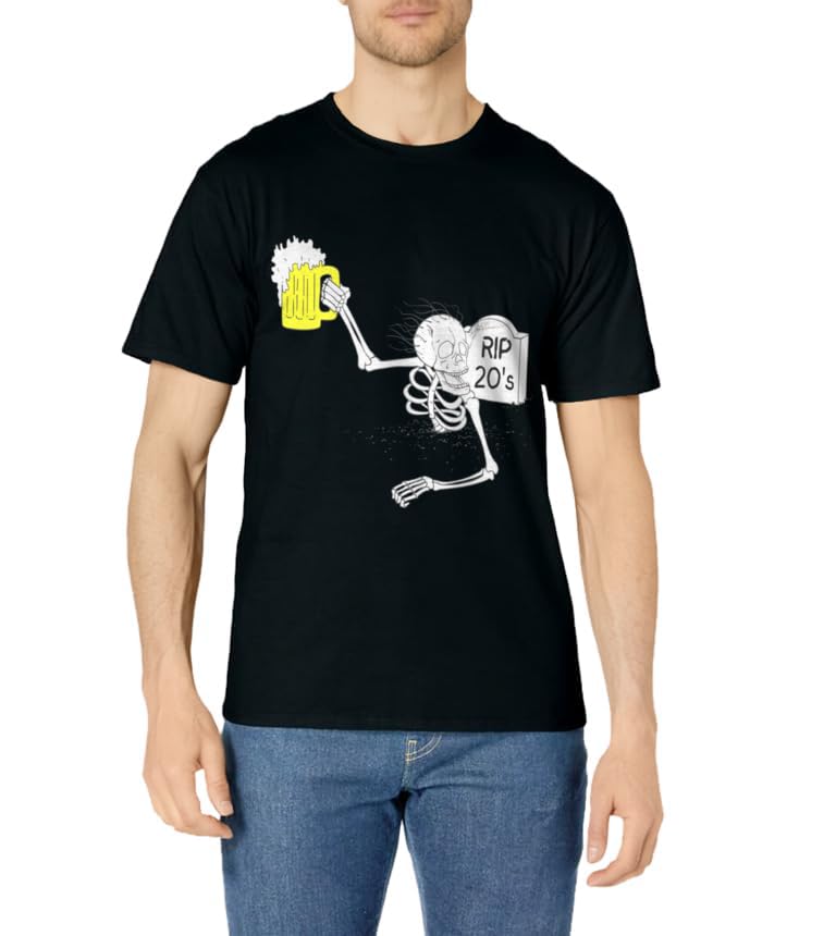 Funny 30th Birthday | R.I.P. 20's Tombstone T-Shirt