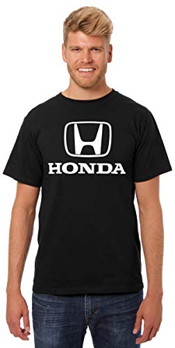 Men's Honda Auto Logo T-Shirt Crew Neck Short Sleeve Black Shirt (3X)