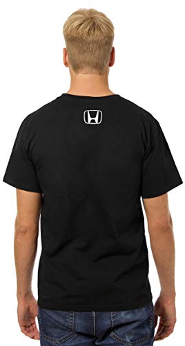 Men's Honda Auto Logo T-Shirt Crew Neck Short Sleeve Black Shirt (3X)