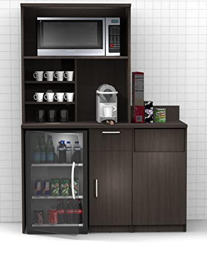 Breaktime Coffee Break Lunch Room Furniture Buffet Model 4252 3 Piece Group Color Espresso - Factory Assembled (NOT RTA) Furniture Items ONLY.
