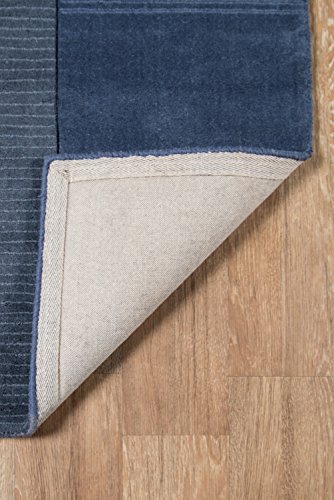 Momeni Rugs Metro Collection, 100% Wool Hand Loomed Contemporary Area Rug, 2'3" x 3'9", Light Blue