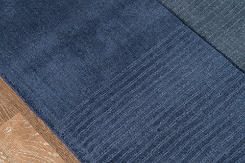 Momeni Rugs Metro Collection, 100% Wool Hand Loomed Contemporary Area Rug, 2'3" x 3'9", Light Blue