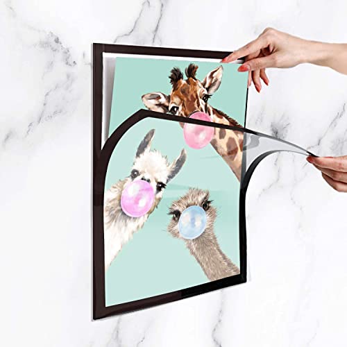 AOSGEDY 6 PACK Diamond Painting Picture Frames for 30x40cm, Diamond Art Canvas Frames 12" x 16", Self Adhesive Diamond Magnetic Art Frame, Frames for Wall Window Door Black, Inside Size 10" x 14"