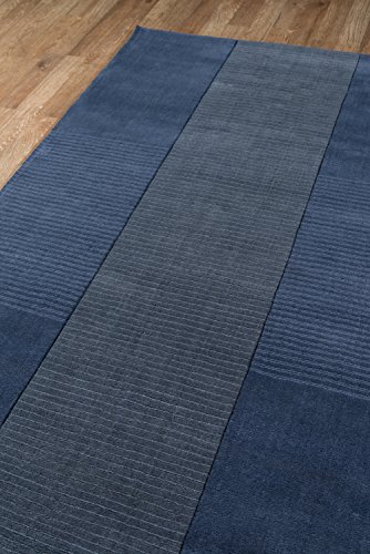 Momeni Rugs Metro Collection, 100% Wool Hand Loomed Contemporary Area Rug, 2'3" x 3'9", Light Blue