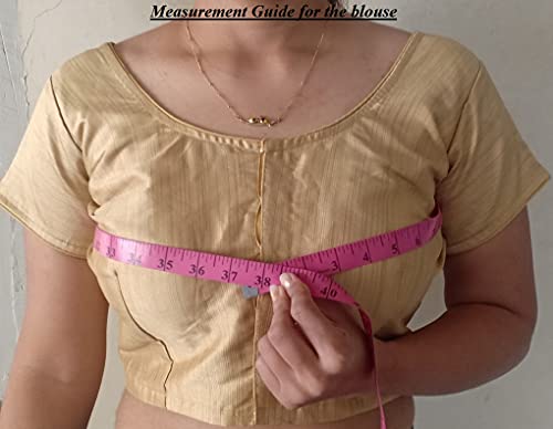 Readymade Saree Blouses Indian Choli for Women Readymade Blouse Saree Plain Padded Choli Top (as1, Numeric, Numeric_36, Regular, Regular, Pink 416)