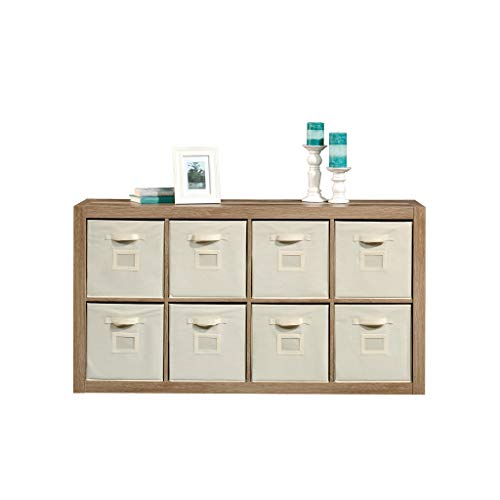 Sauder Stow-Away 8-Cube Organizer, L: 30.91" x W: 15.39" x H: 57.87", Lintel Oak Finish