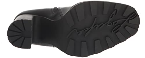 KARL LAGERFELD PARIS Women's Peppy Lug-Sole Zip-up Fashion Boot, Black, 10