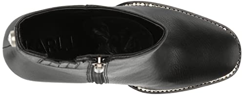 KARL LAGERFELD PARIS Women's Peppy Lug-Sole Zip-up Fashion Boot, Black, 10