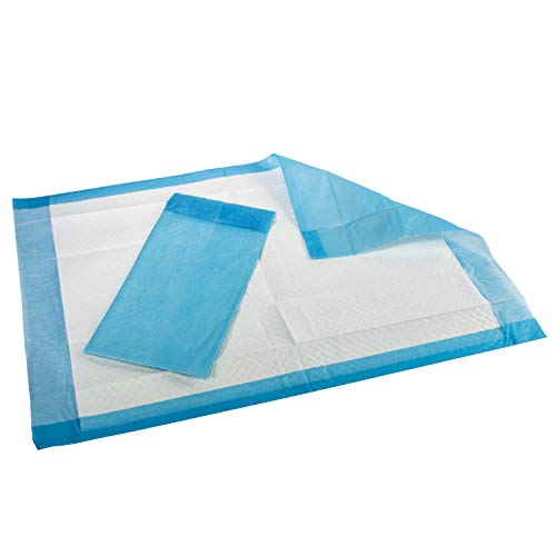 Medpride Disposable Underpads 17'' x 24'' (100-Count) Incontinence Pads, Bed Covers, Puppy Training | Thick, Super Absorbent Protection for Kids, Adults, Elderly | Liquid, Urine, Accidents