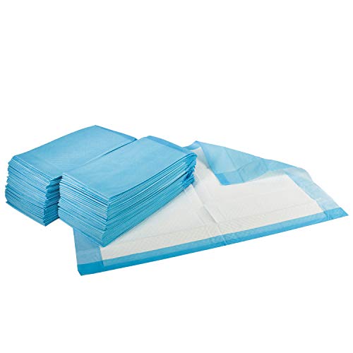 Medpride Disposable Underpads 17'' x 24'' (100-Count) Incontinence Pads, Bed Covers, Puppy Training | Thick, Super Absorbent Protection for Kids, Adults, Elderly | Liquid, Urine, Accidents