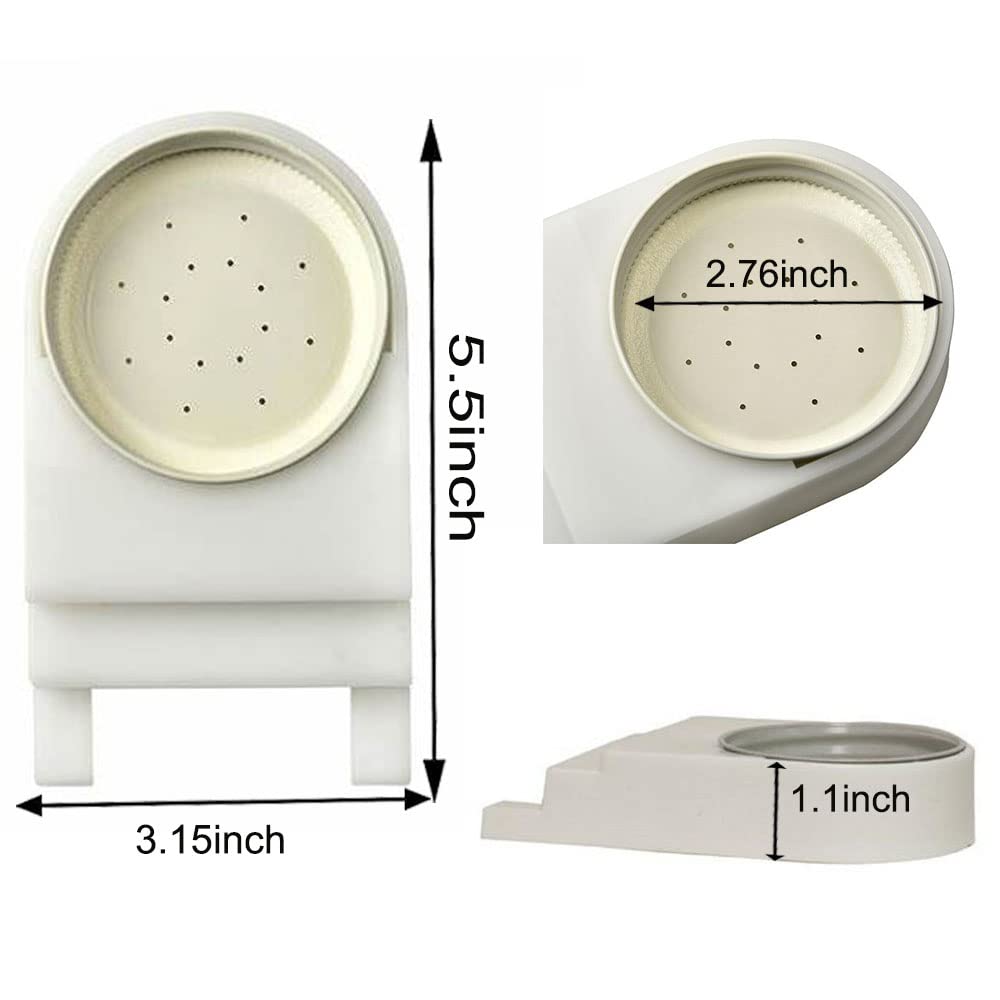 NIZEFEI 4PC Bee Hive Feeder White Beehive Entrance Feeder with Lid Bee Sugar Water Feeder of Beekeeping Supplies