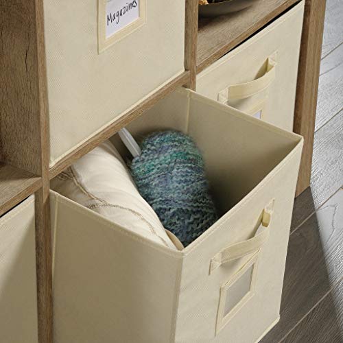 Sauder Stow-Away 8-Cube Organizer, L: 30.91" x W: 15.39" x H: 57.87", Lintel Oak Finish