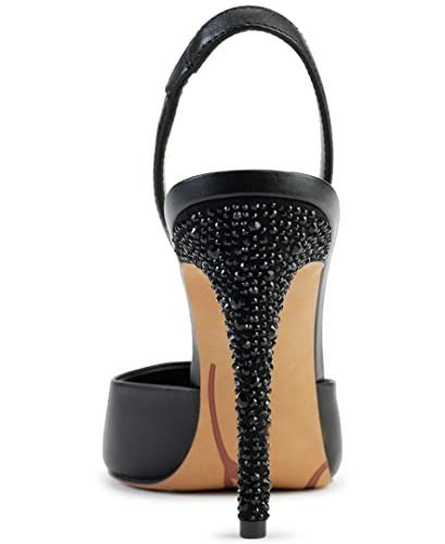 Karl Lagerfeld Paris Women's Caslynn Slingback Pump, Black, 8