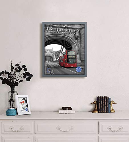 RPJC 16x20 Inch Solid Wood Poster Frame for Wall Mounting Hanging Picture Frames Grey