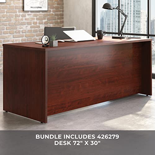 OfficeWorks by Sauder Affirm 72 X 30 Shel 2&3drwr Peds Ste, L: 71.10" x W: 29.53" x H: 29.29", Classic Cherry Finish